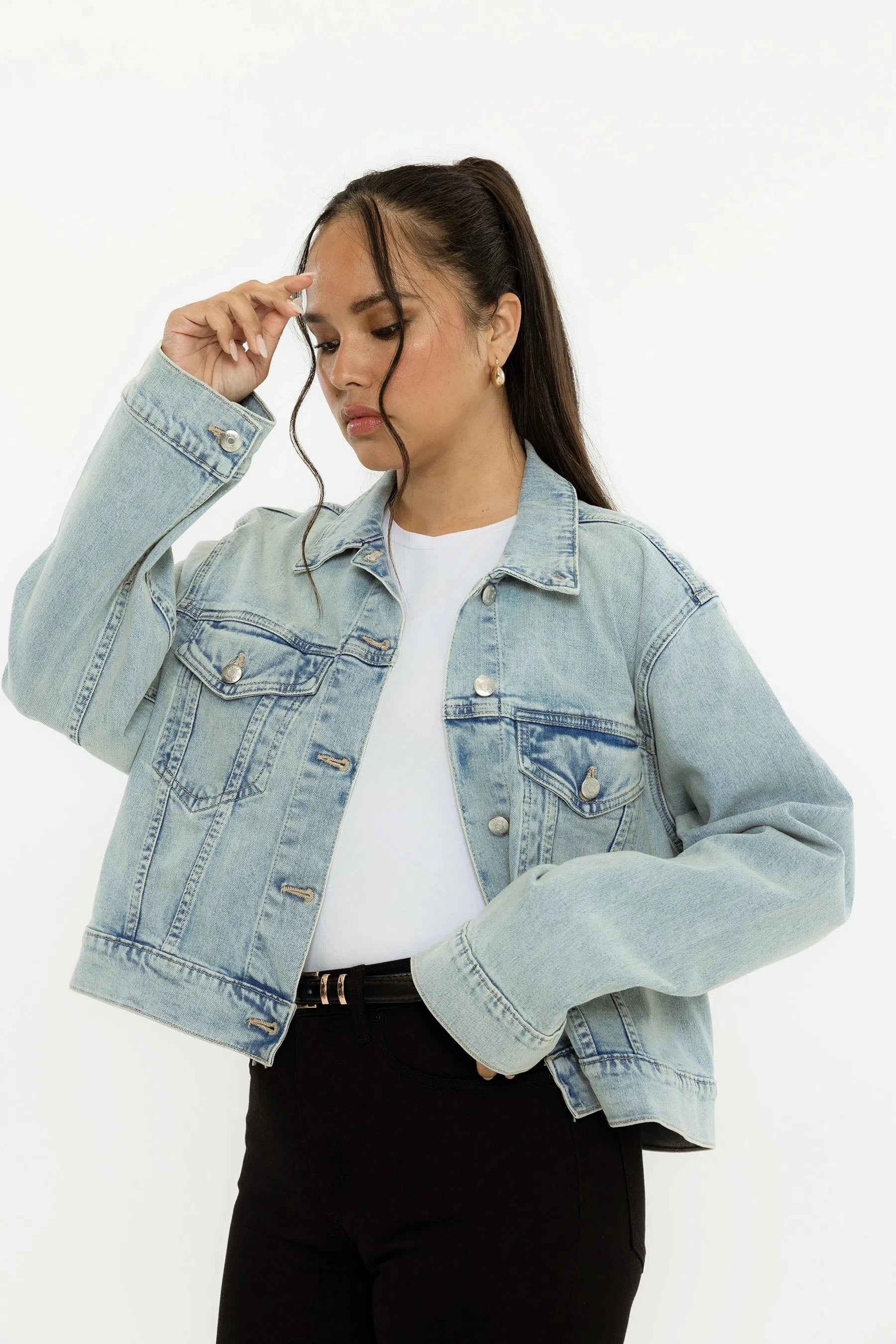 40% OFF – The Leo Denim Jacket – Oversized Light Wash – Rudes Denim, LLC